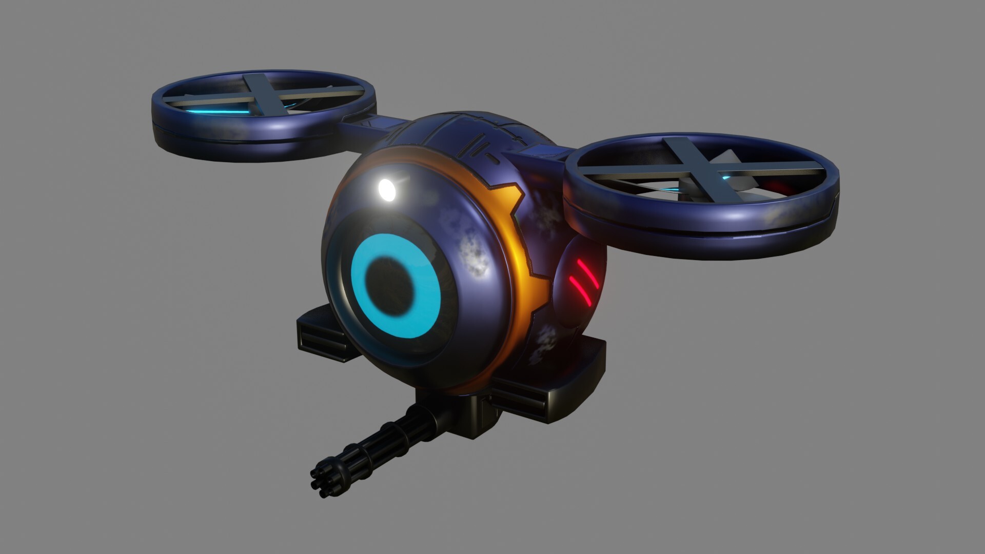 ArtStation - Sci Fi Drone (Blue color)