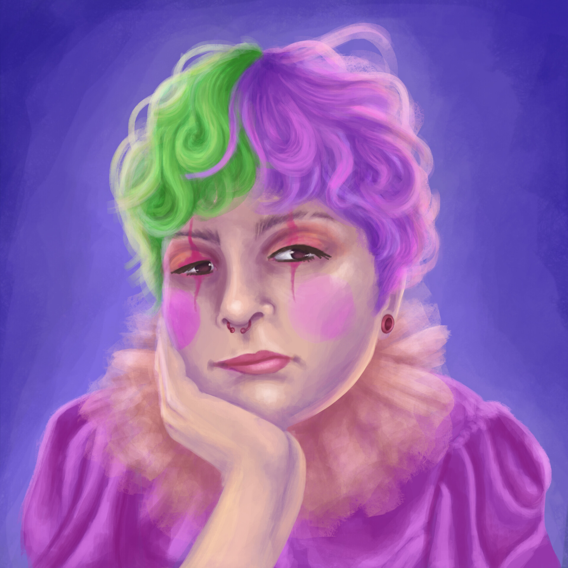 ArtStation - Clown self portrait