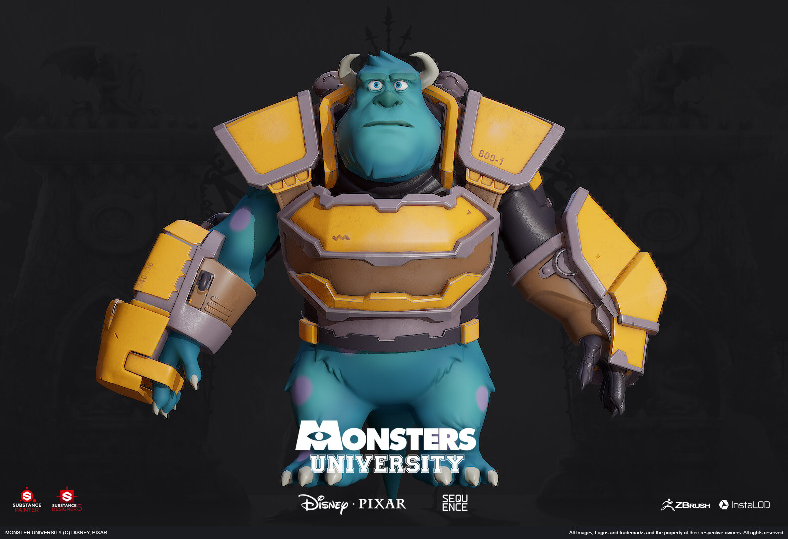 ArtStation - Sulley in Armor - Disney Mirrorverse