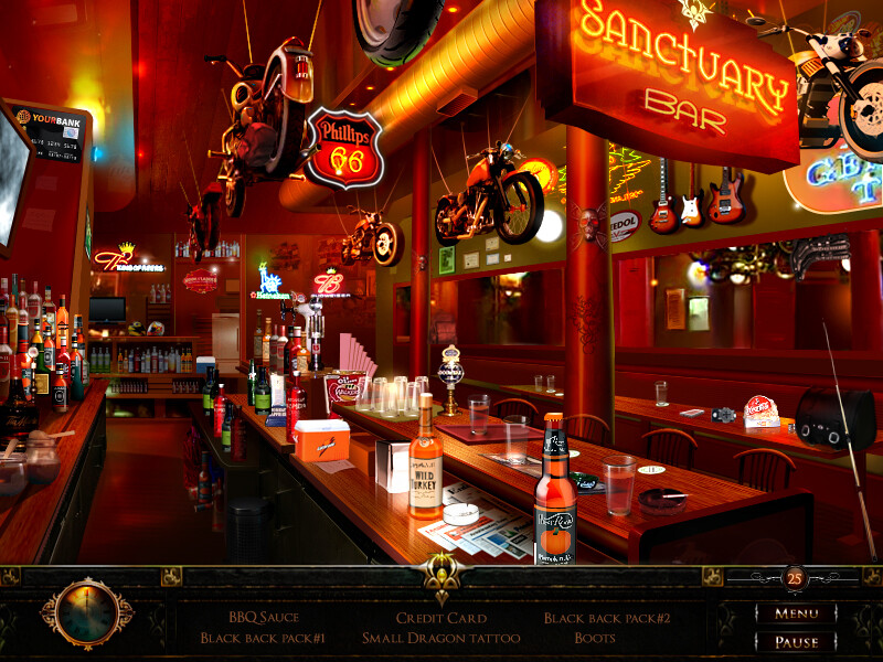 ArtStation - Bikers Bar - Hidden Object Game - Old Artwork