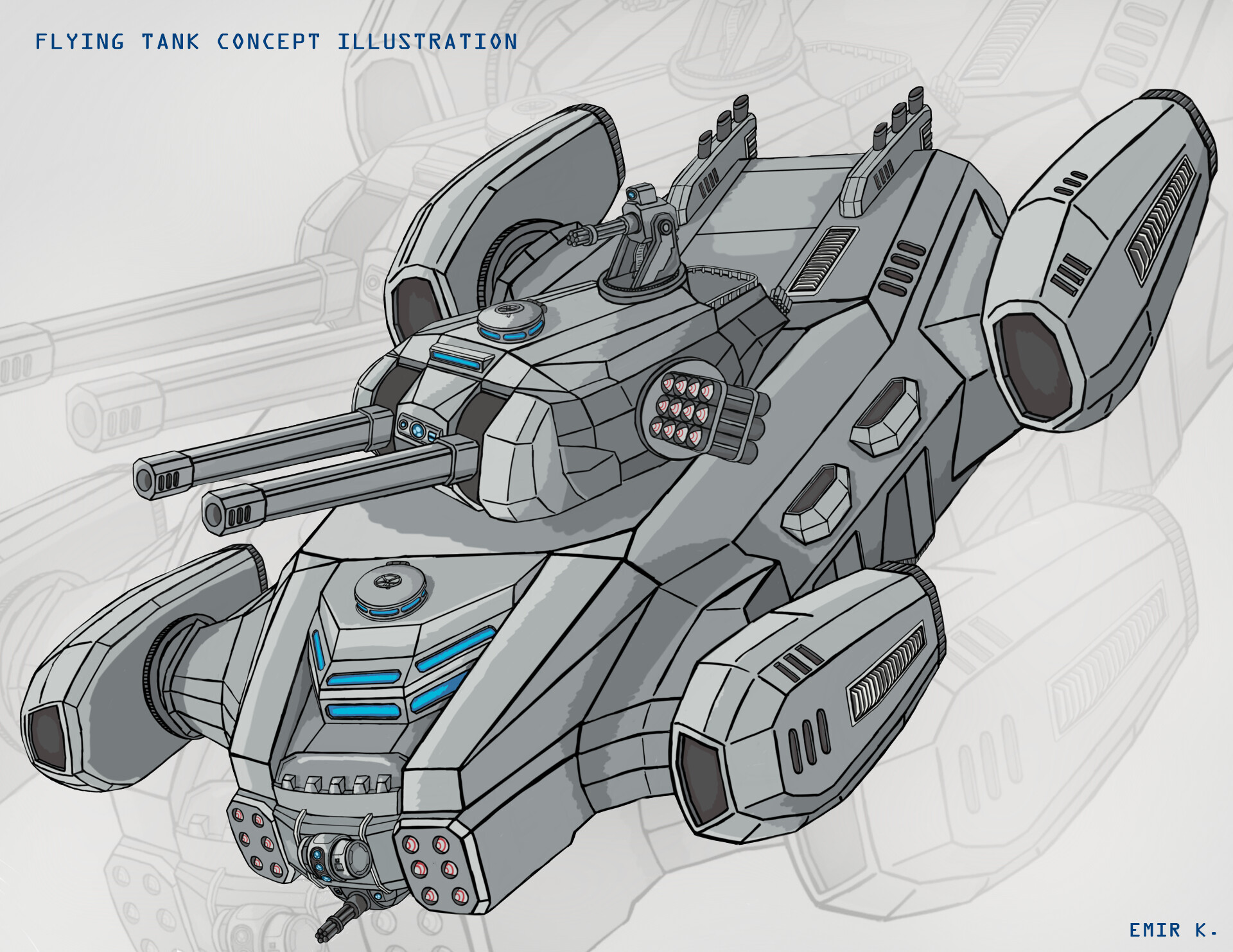 ArtStation - Flying tank concept illustration