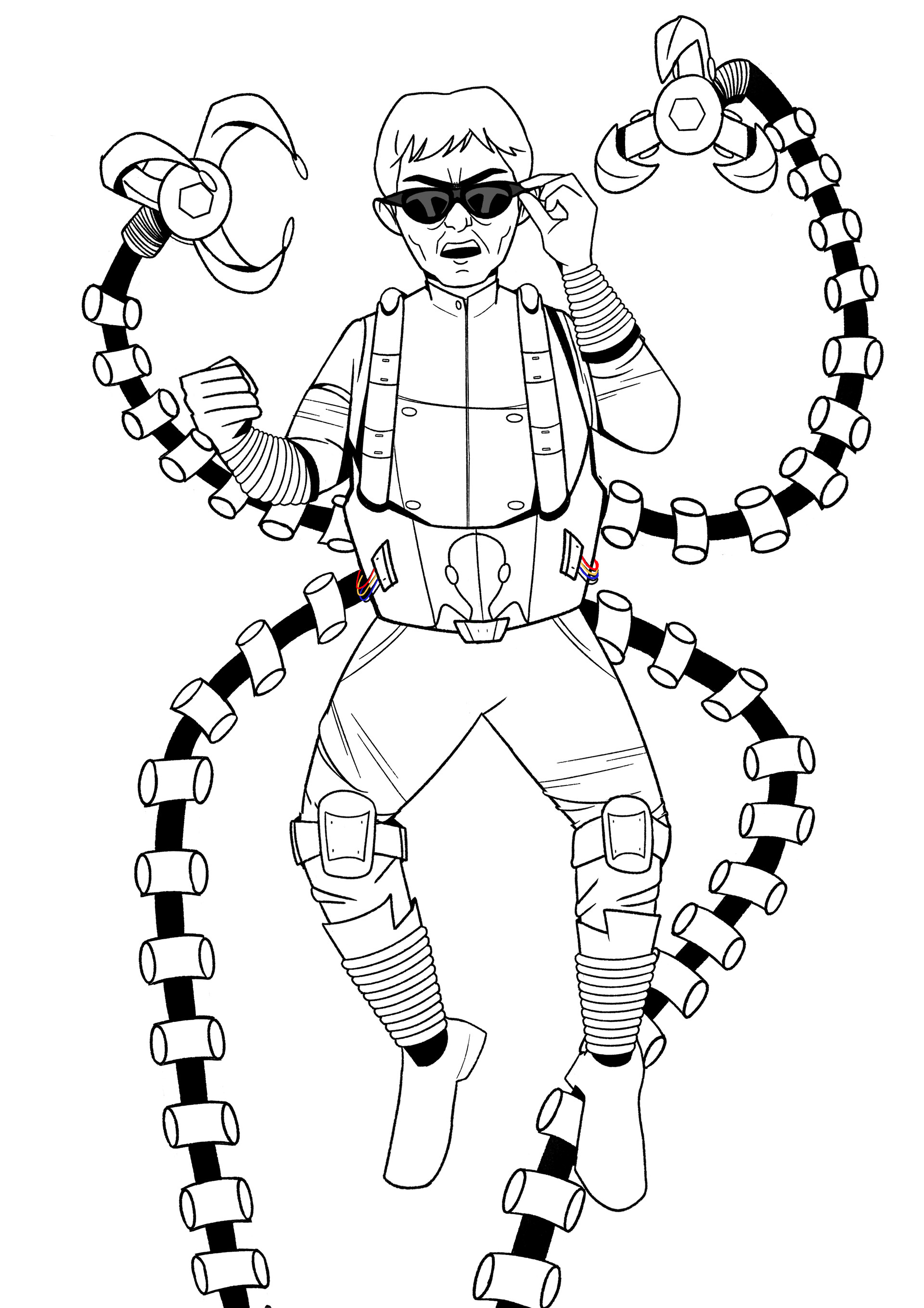 lego doctor octopus coloring pages