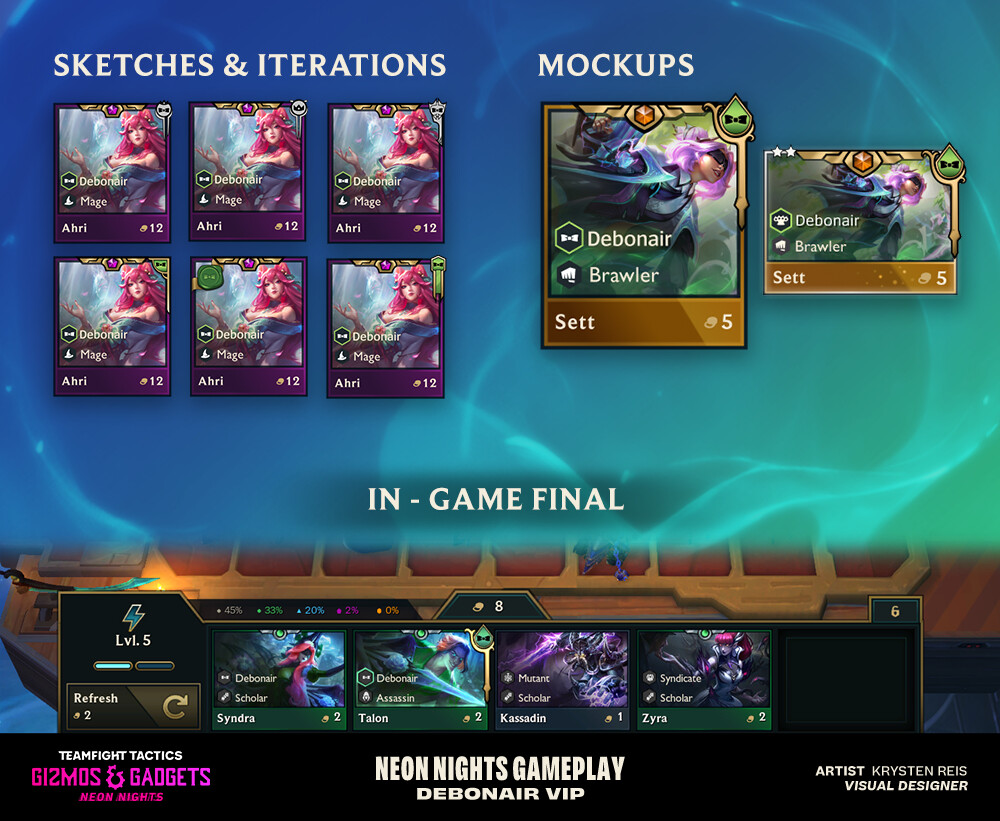 Krysten Reis - TFT Neon Nights - Visual Design