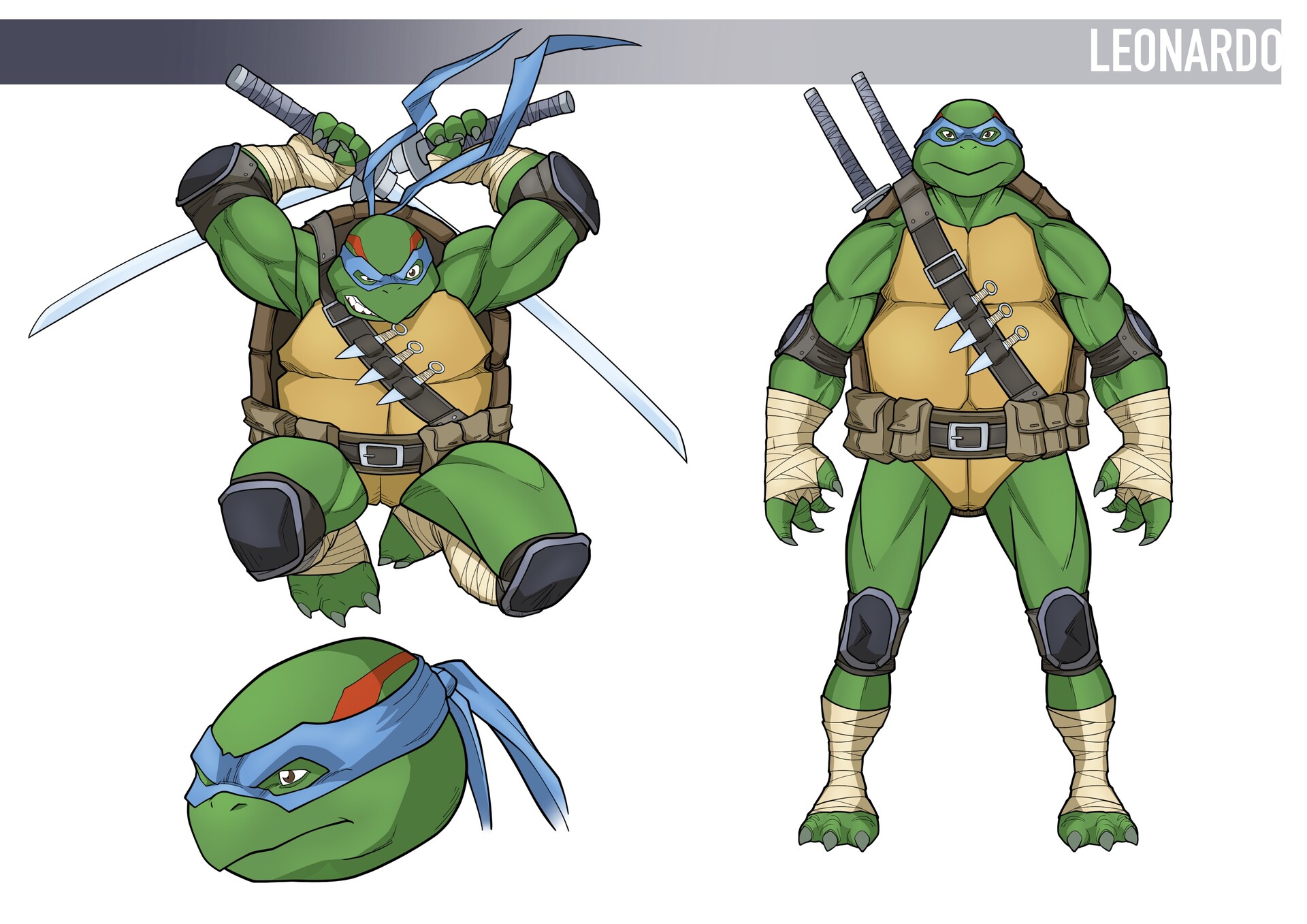 ArtStation - Character sheet - Leonardo (TMNT)