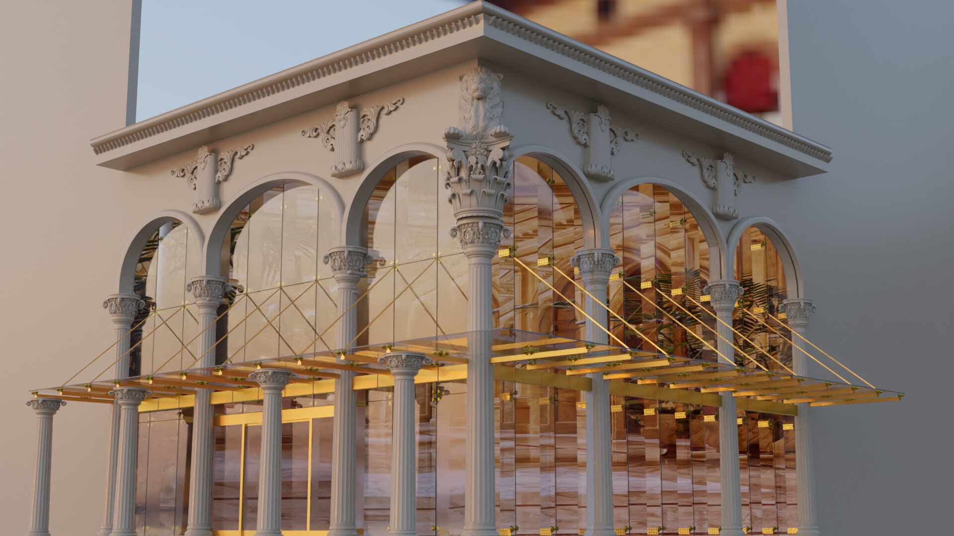 ArtStation - Spider Glass Facade Visualization