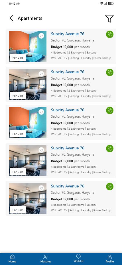 Komal Bisht - Mobile app design for flats and flatmate