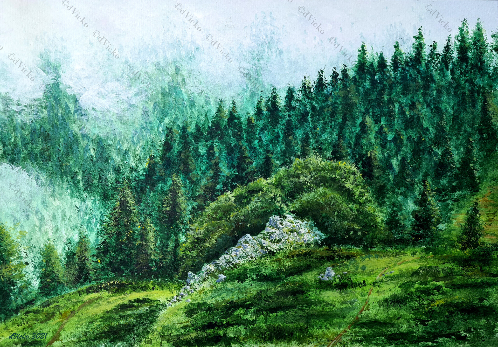 ArtStation - Mountain Forest