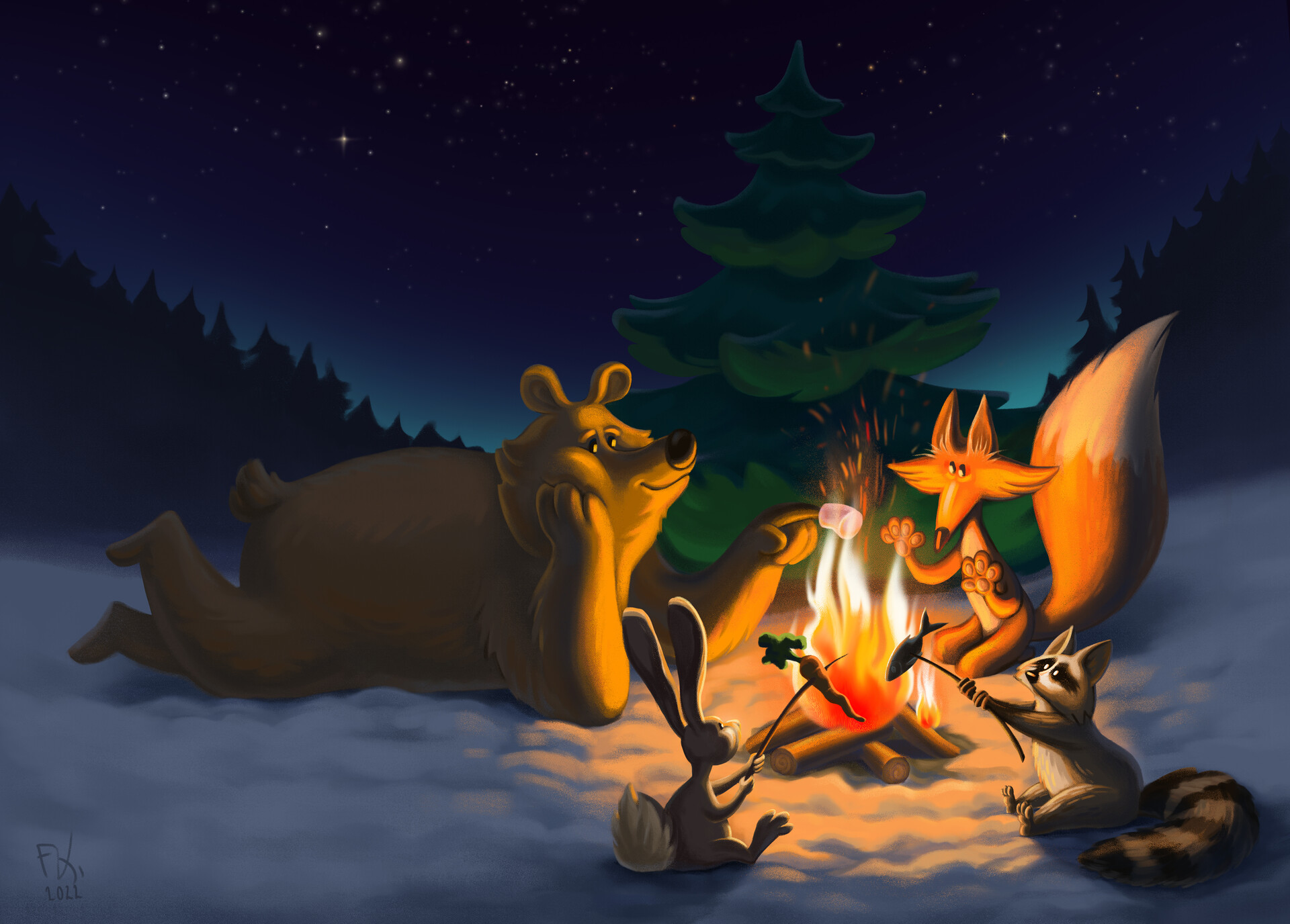 ArtStation - Forest Friends