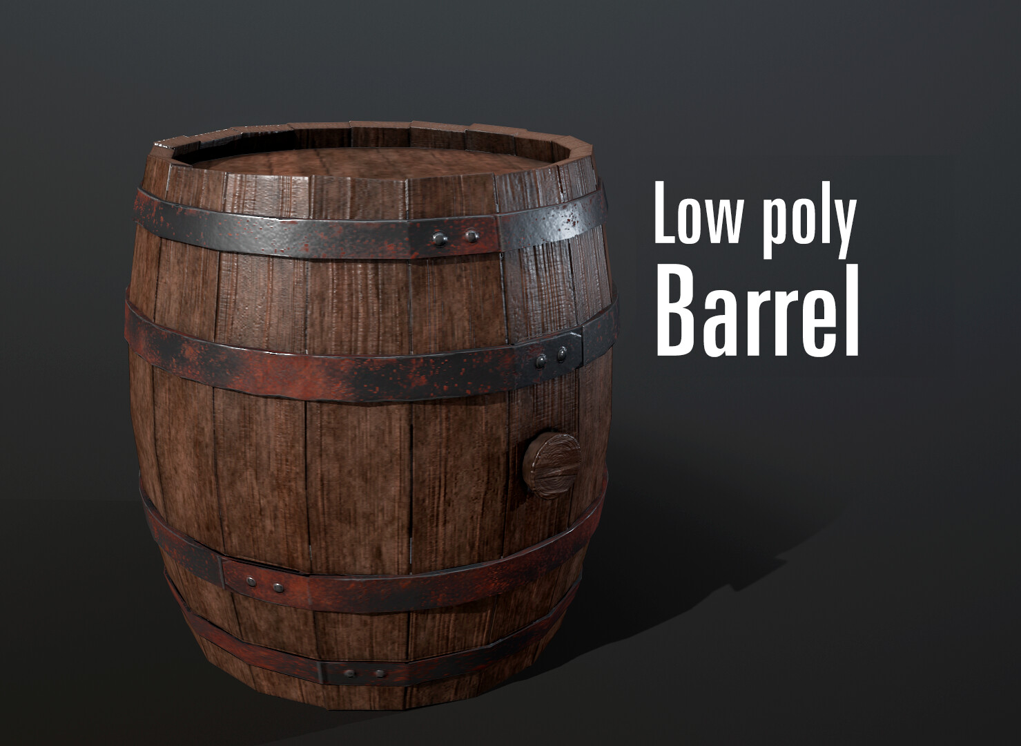 ArtStation - Low poly barrel