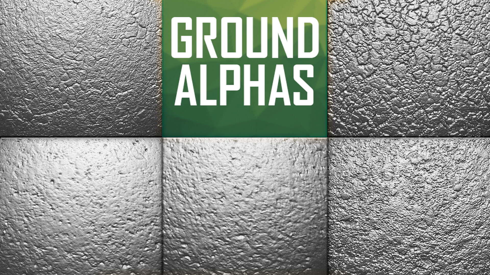 VK GameDev - 20 Ground Alphas vol.4 for ZBrush, Blender (2K, PNG)