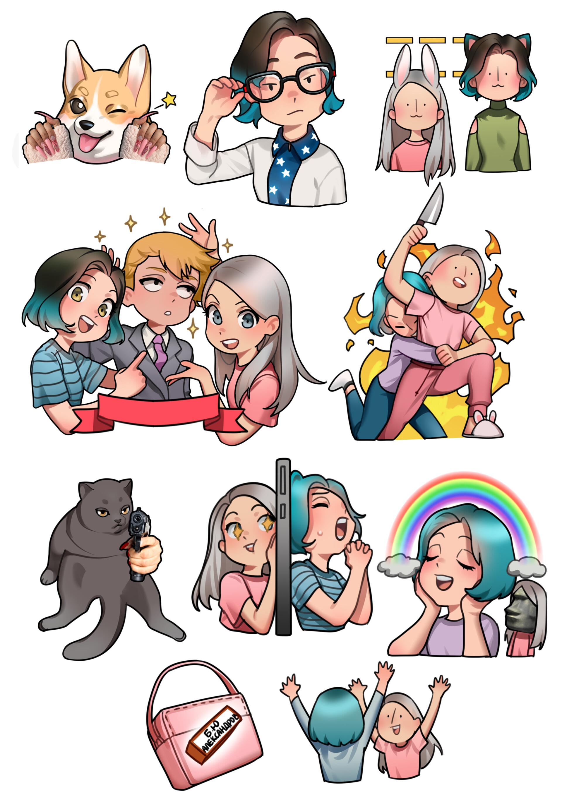 ArtStation - Chibi style stickers (2020)
