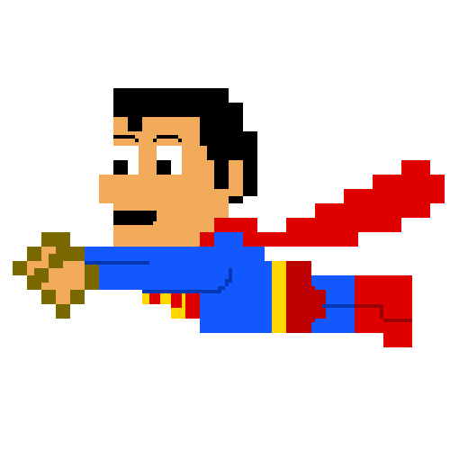 Minecraft Pixel Art Superman