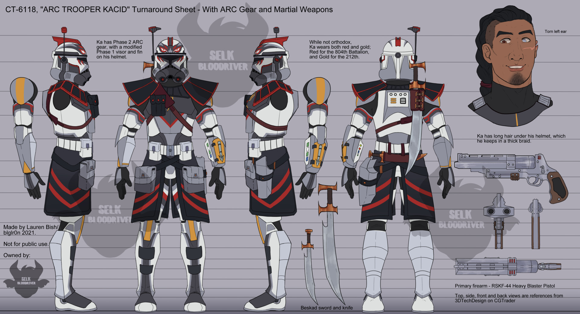 ArtStation - ARC Trooper Kacid Turnaround sheet