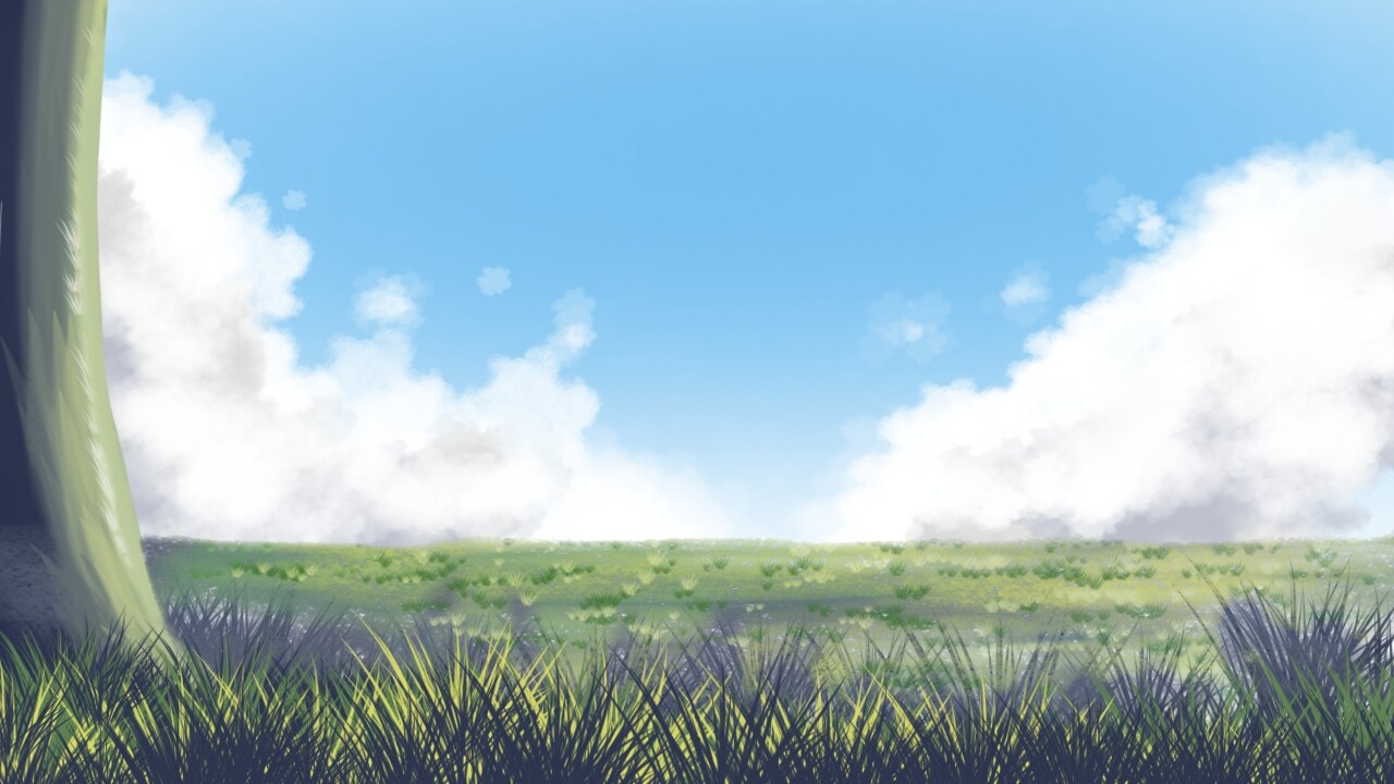 Anime Grass Background
