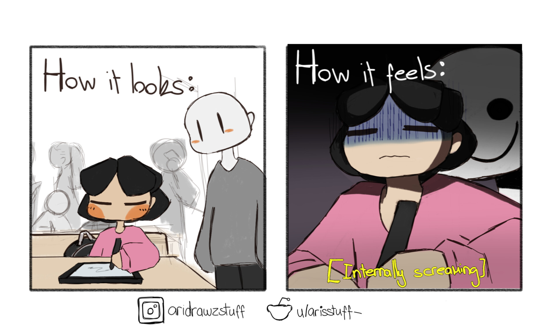 ArtStation - imagine someone's staring at you while you draw🗿