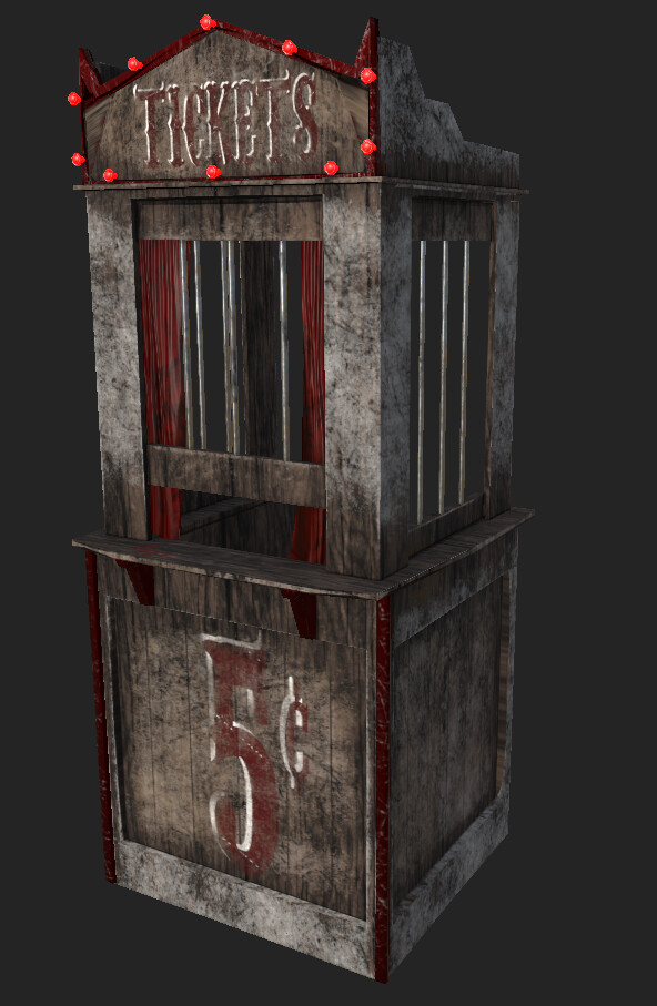 ArtStation - 1940s Ticket booth University project