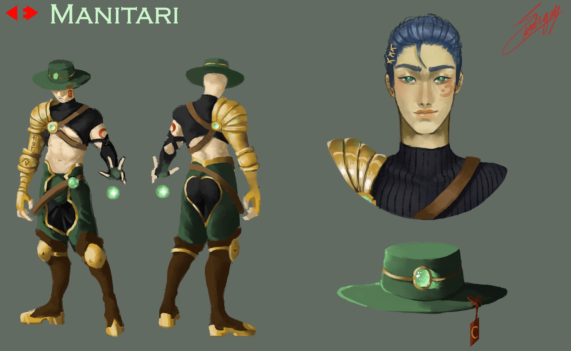 ArtStation - oc: Manitari, RPG concept art