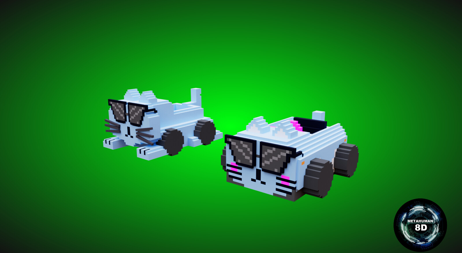 ArtStation - [Voxel Car] Cat style bumper car