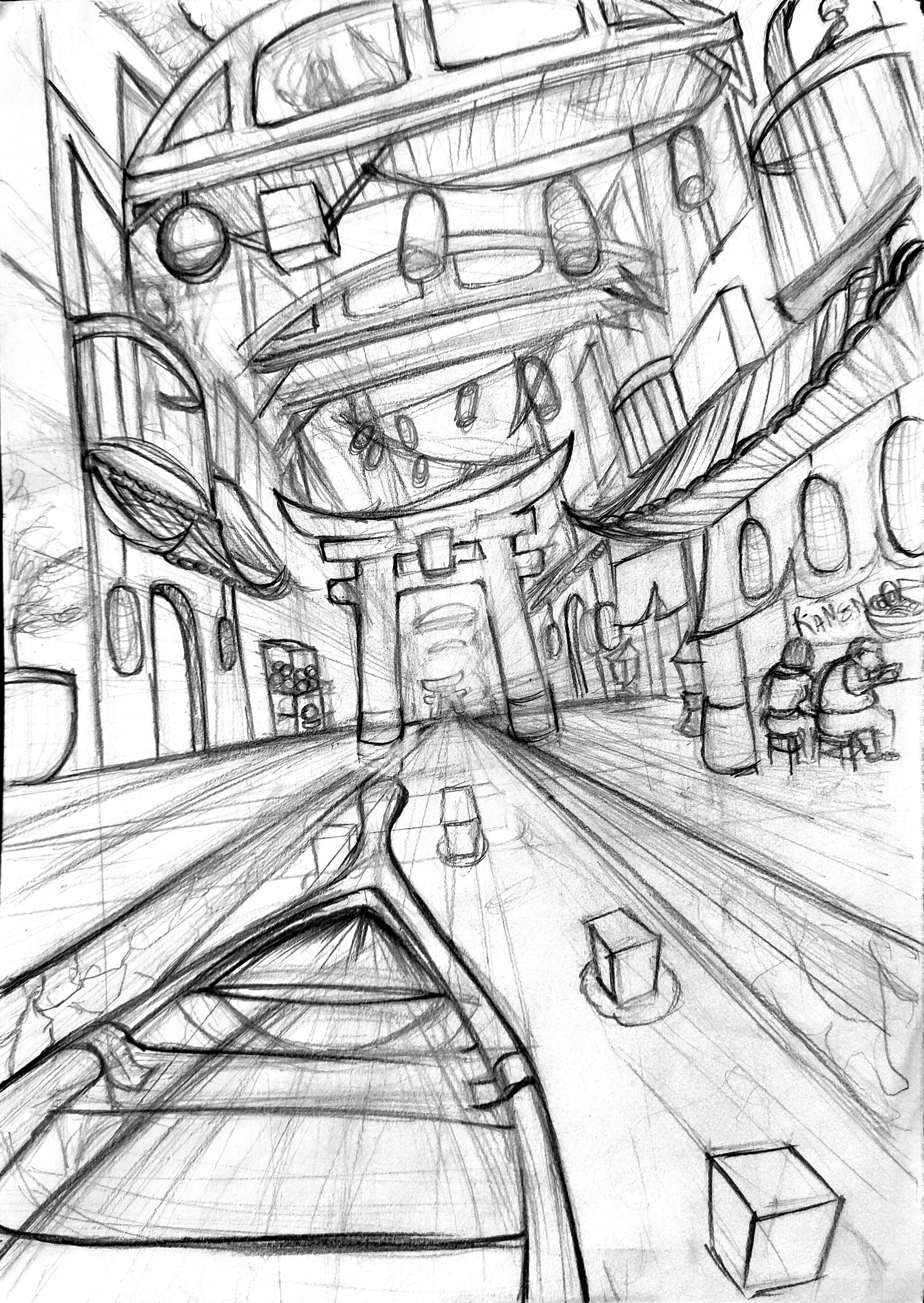 Future City Drawing Simple