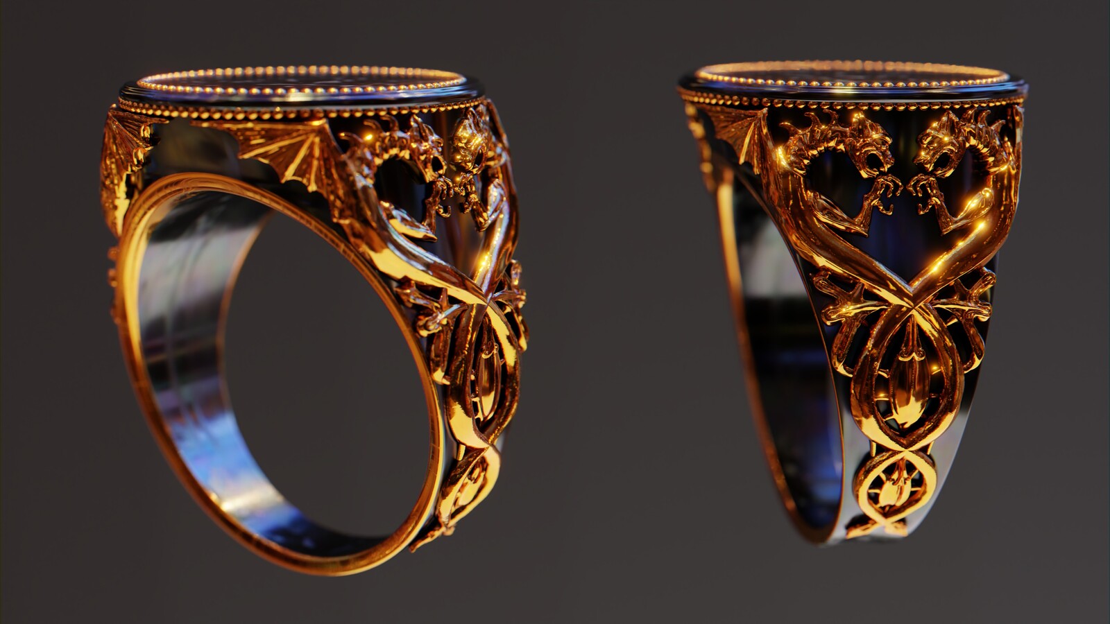 Alex Koronevskiy - Ring modeling. Sculpting in Zbrush.