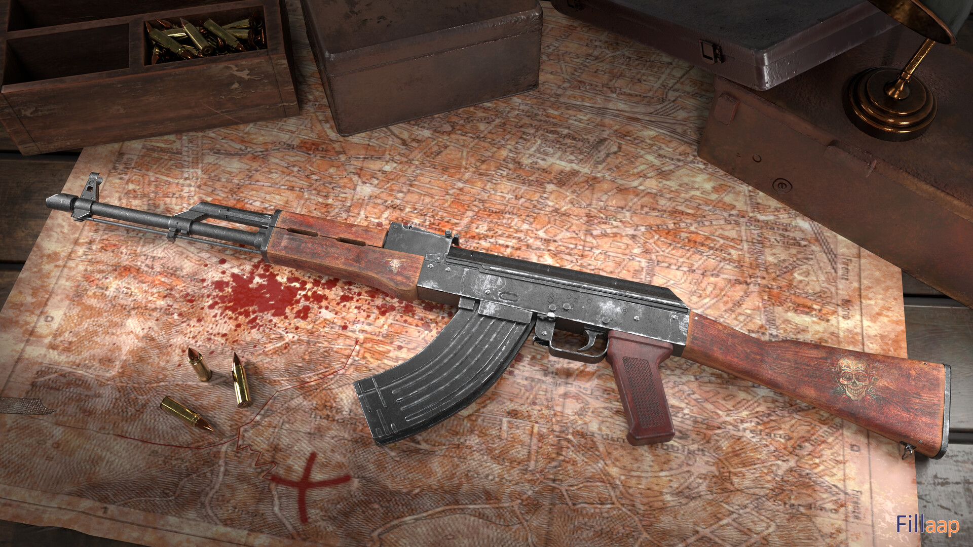 ArtStation - AKM assault rifle