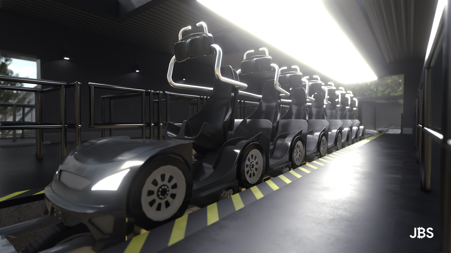 James Stevenson - Iron Drive: Intamin Hot Racer Concept Coaster