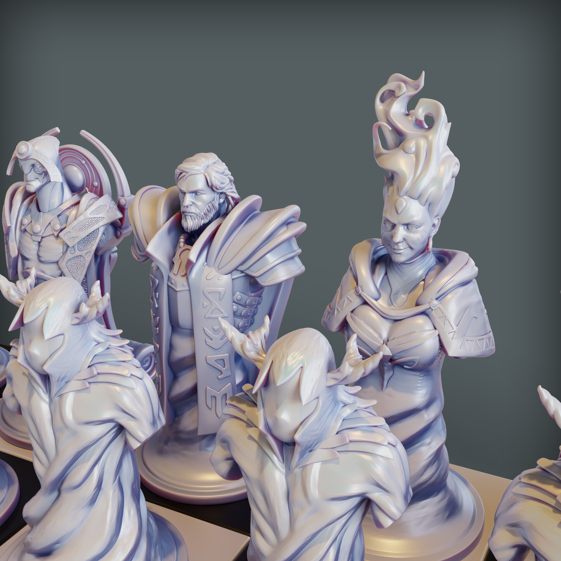 ArtStation - Radiant Dota 2 Themed Custom Chess Set
