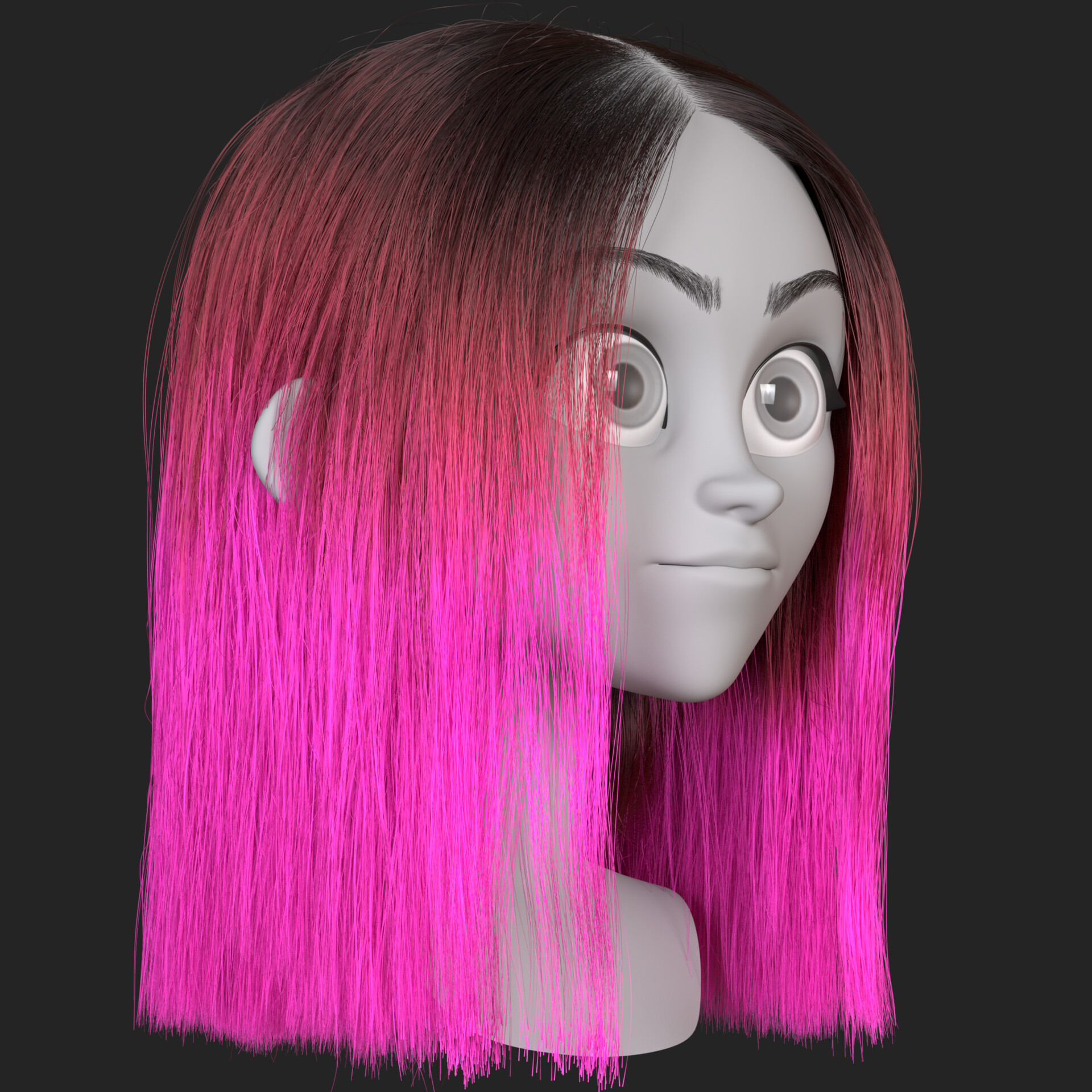 ArtStation - Cartoon Girl Haircut