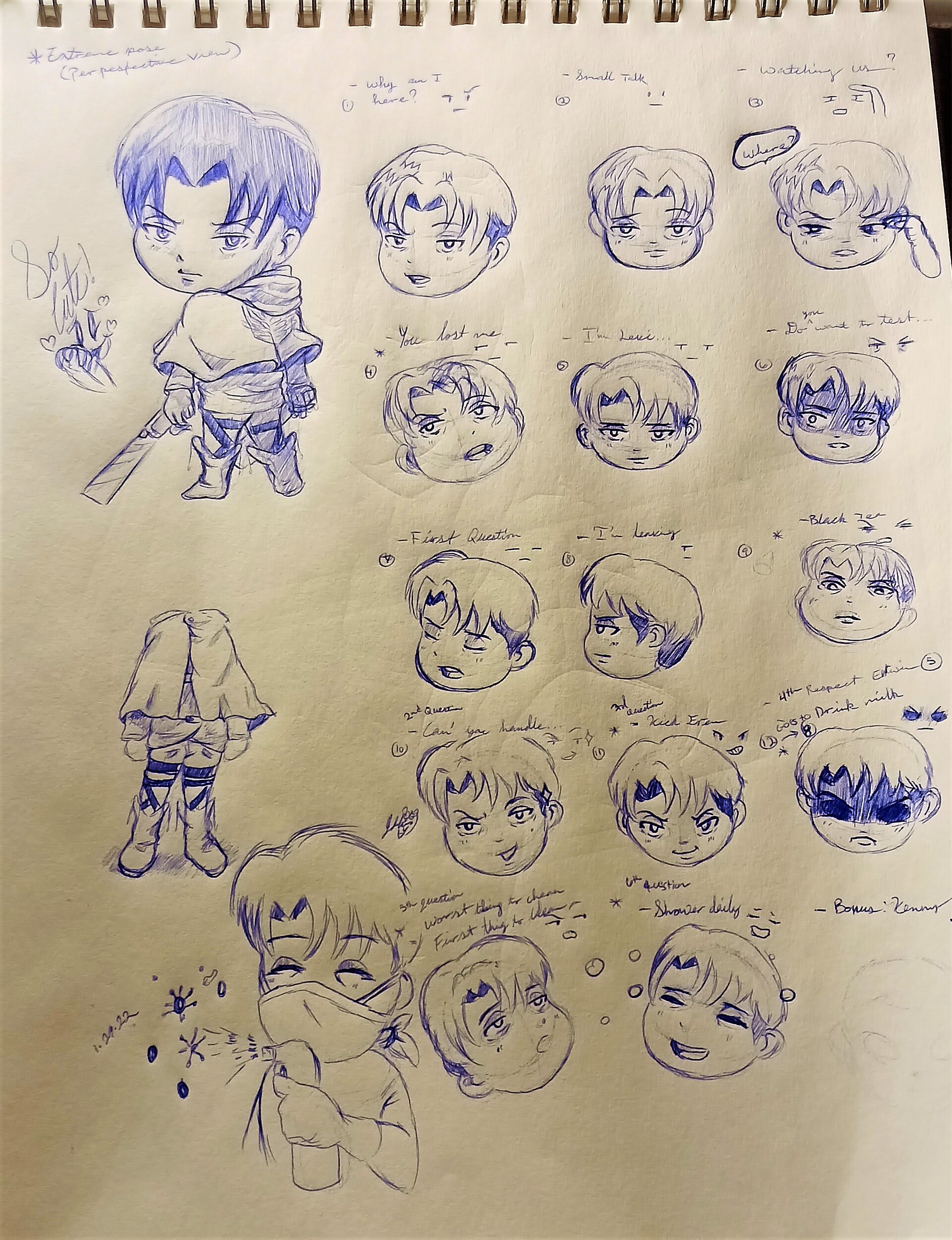 how to draw chibi levi