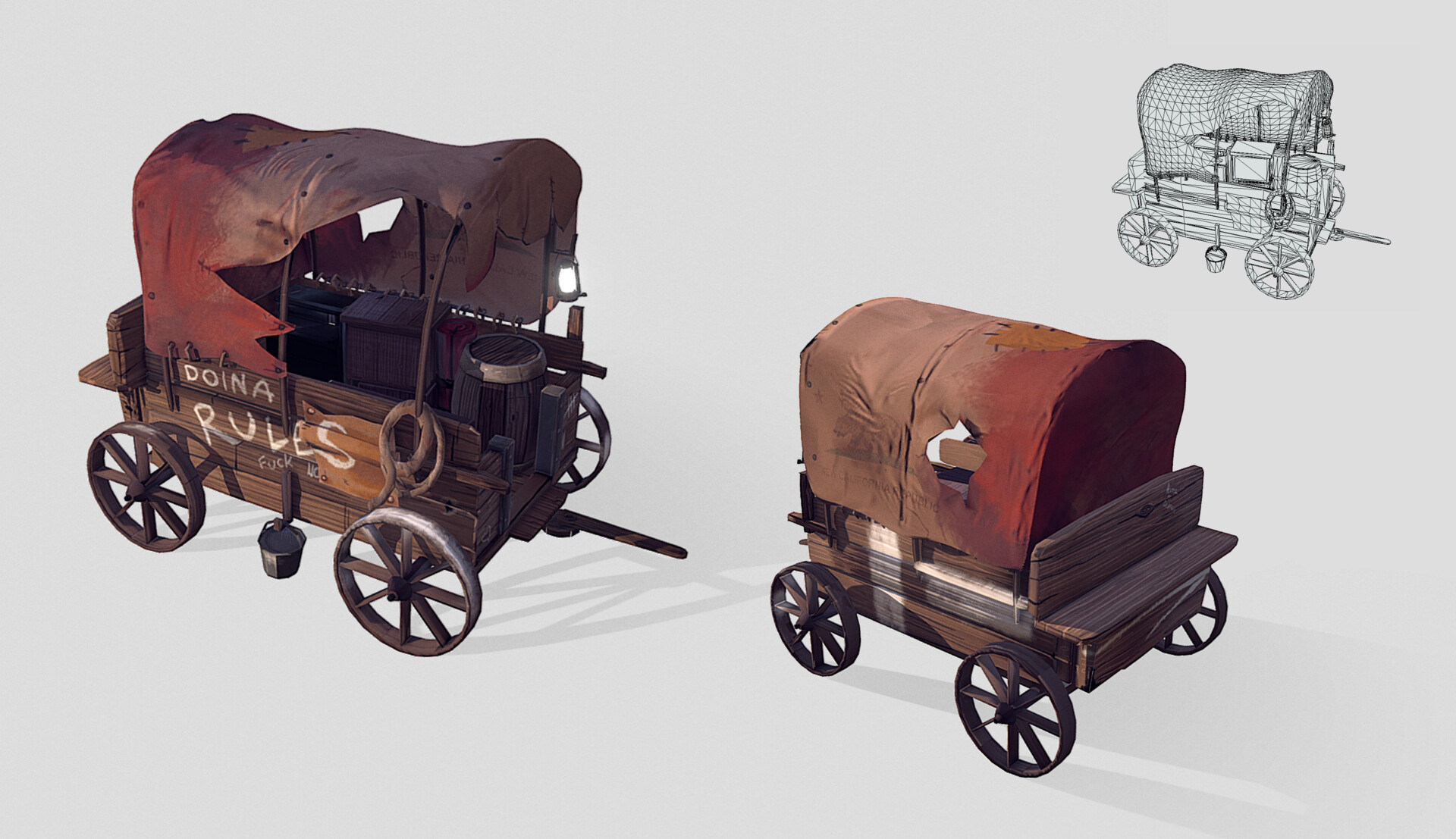 ArtStation - stylized cart 3d
