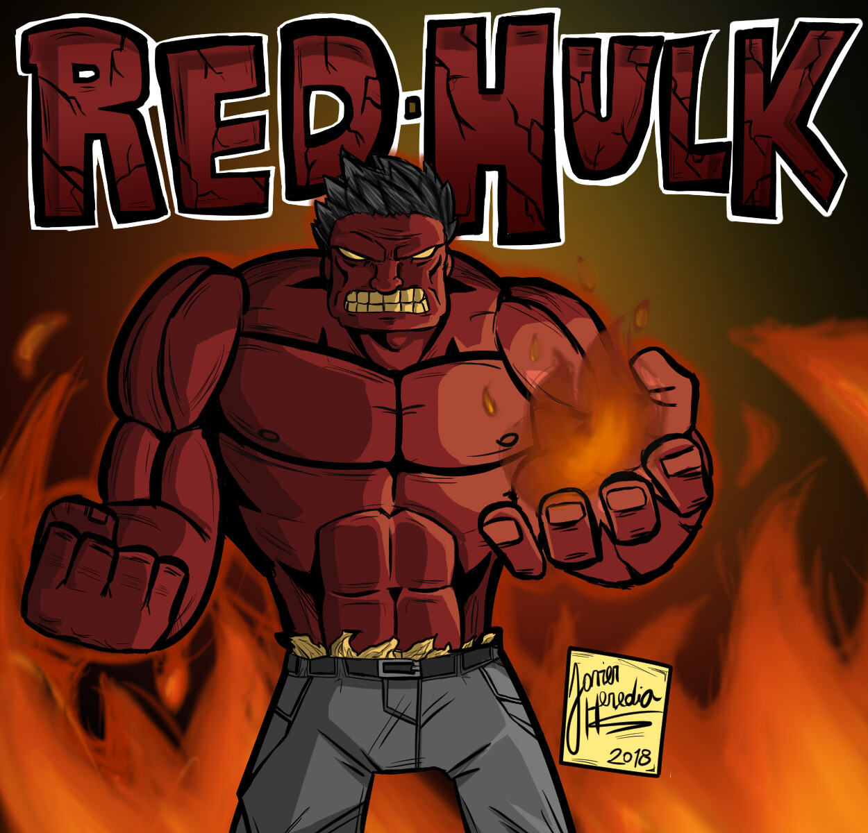 Red Hulk Drawings