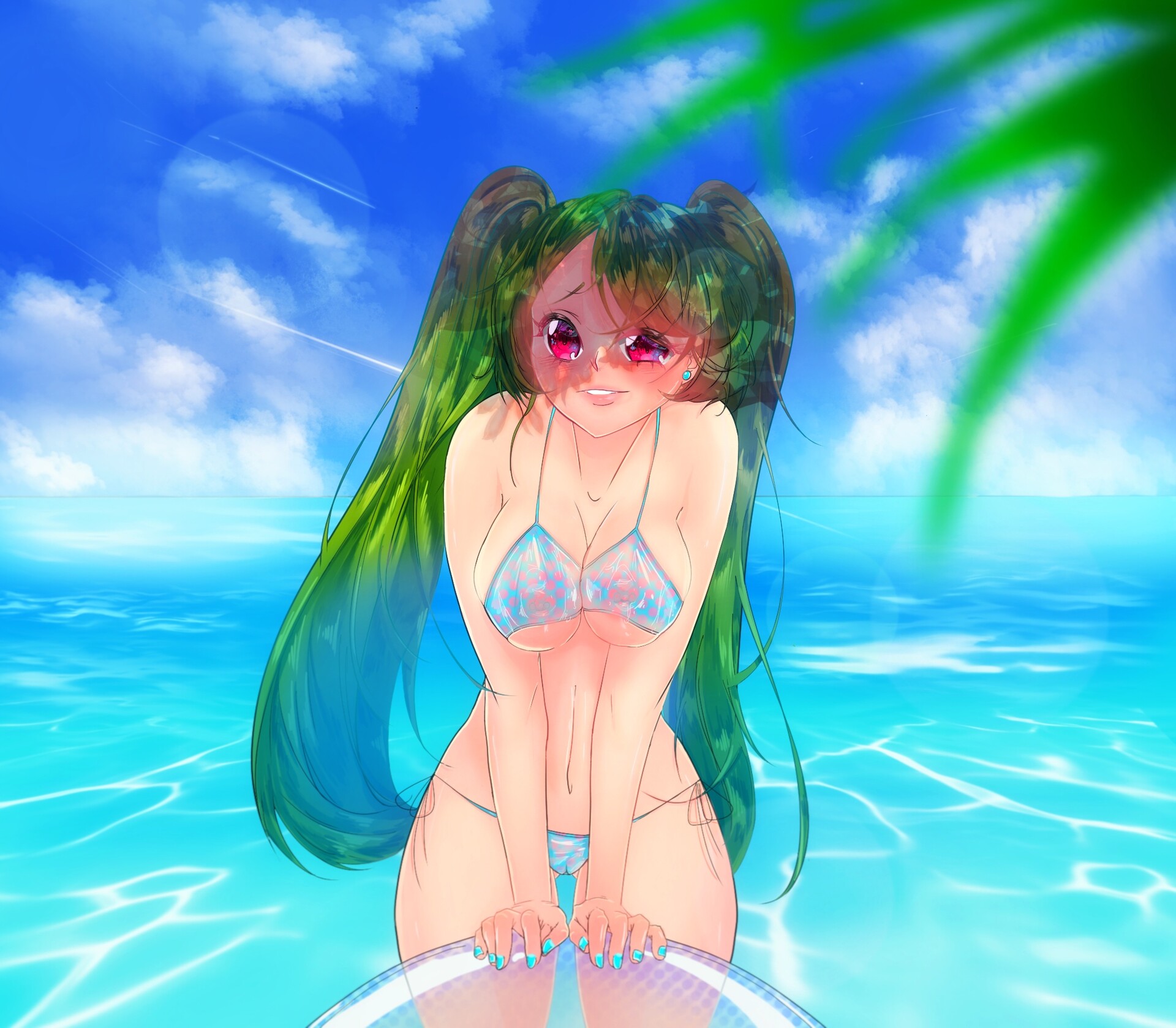 Artstation Beach Anime Girl