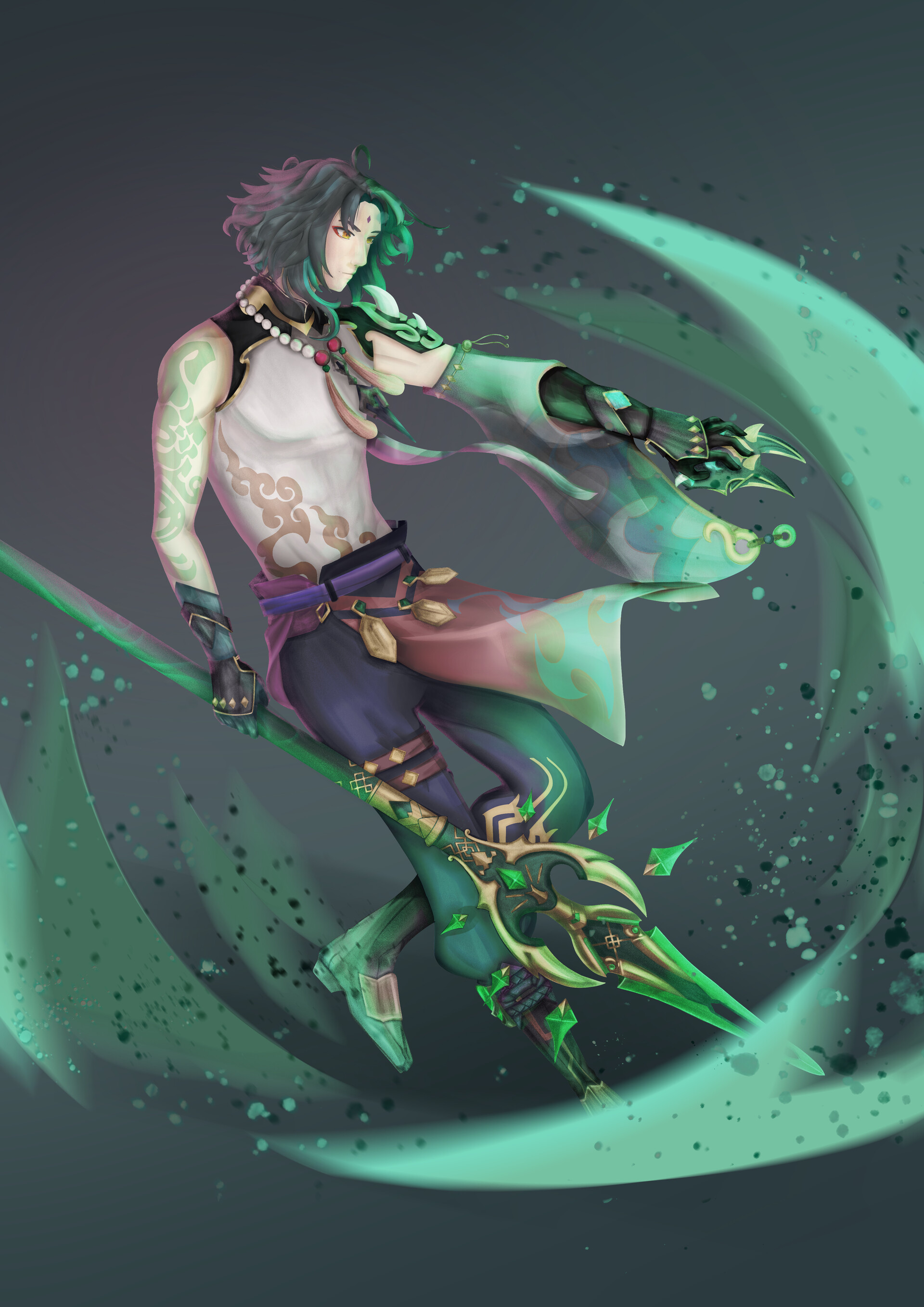 ArtStation - [DIGITAL PAINTING] Xiao Genshin Impact Fanart