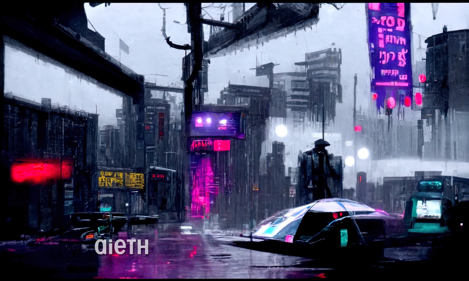 ArtStation - Rainy Day in Future City Disco Diffusion