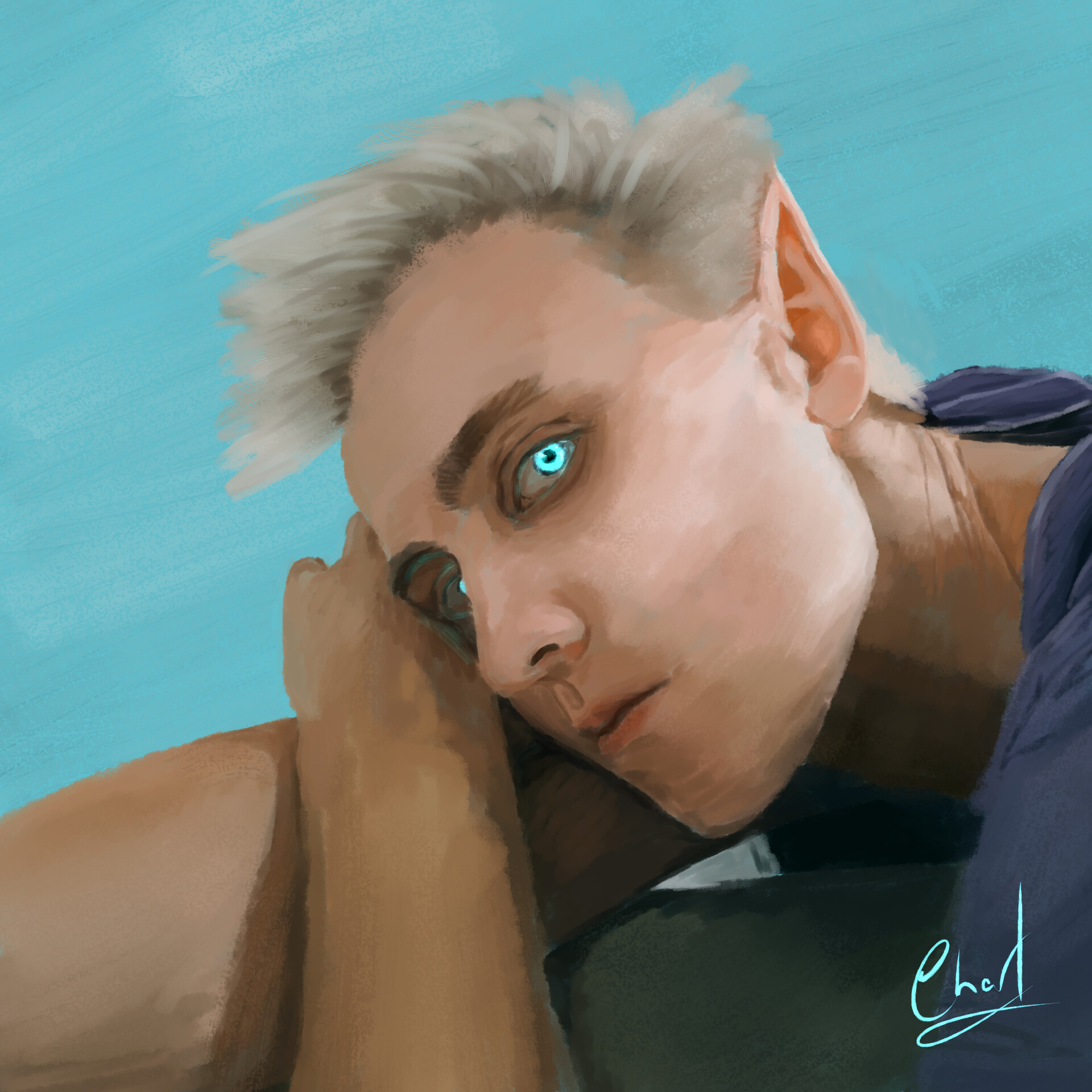 ArtStation - Elf in Blue