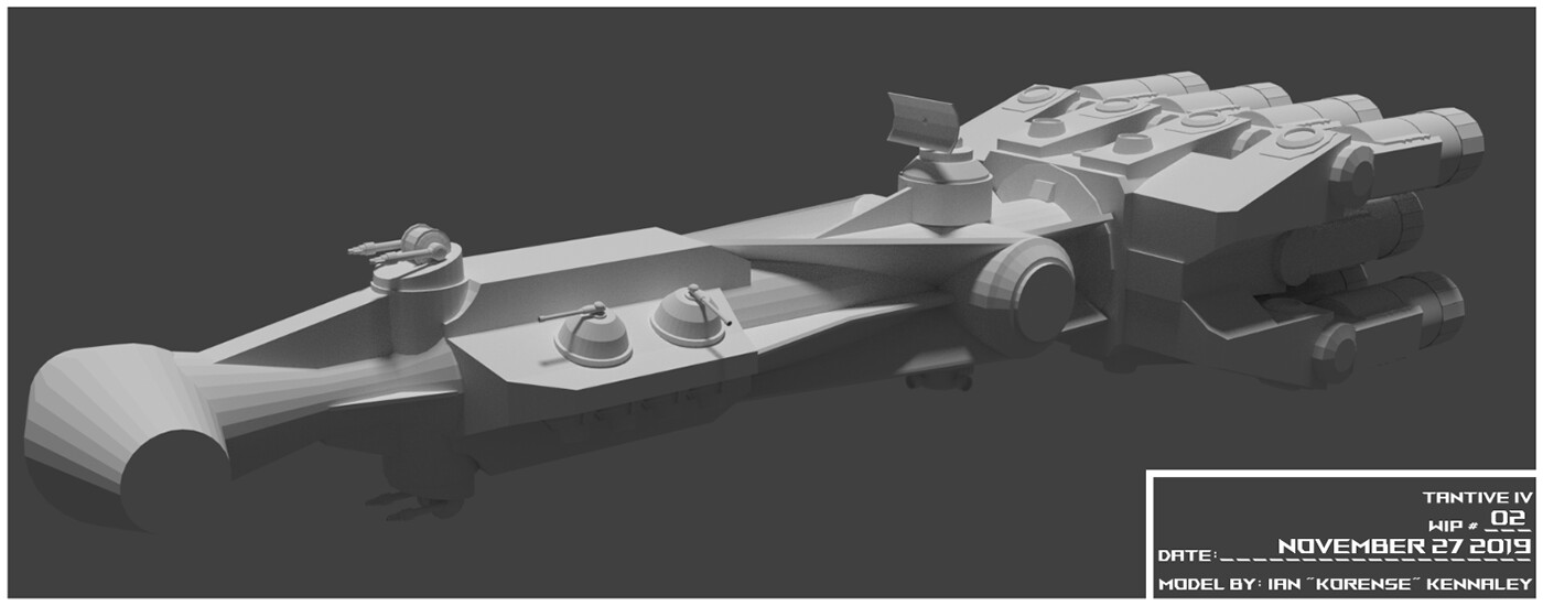Ian Kennaley - Star Wars - IV A New Hope - Tantive IV 3D Model [2019]