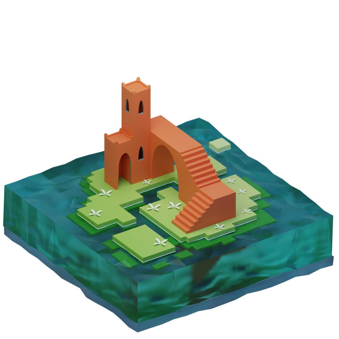ArtStation - Isometric Abstract Castle