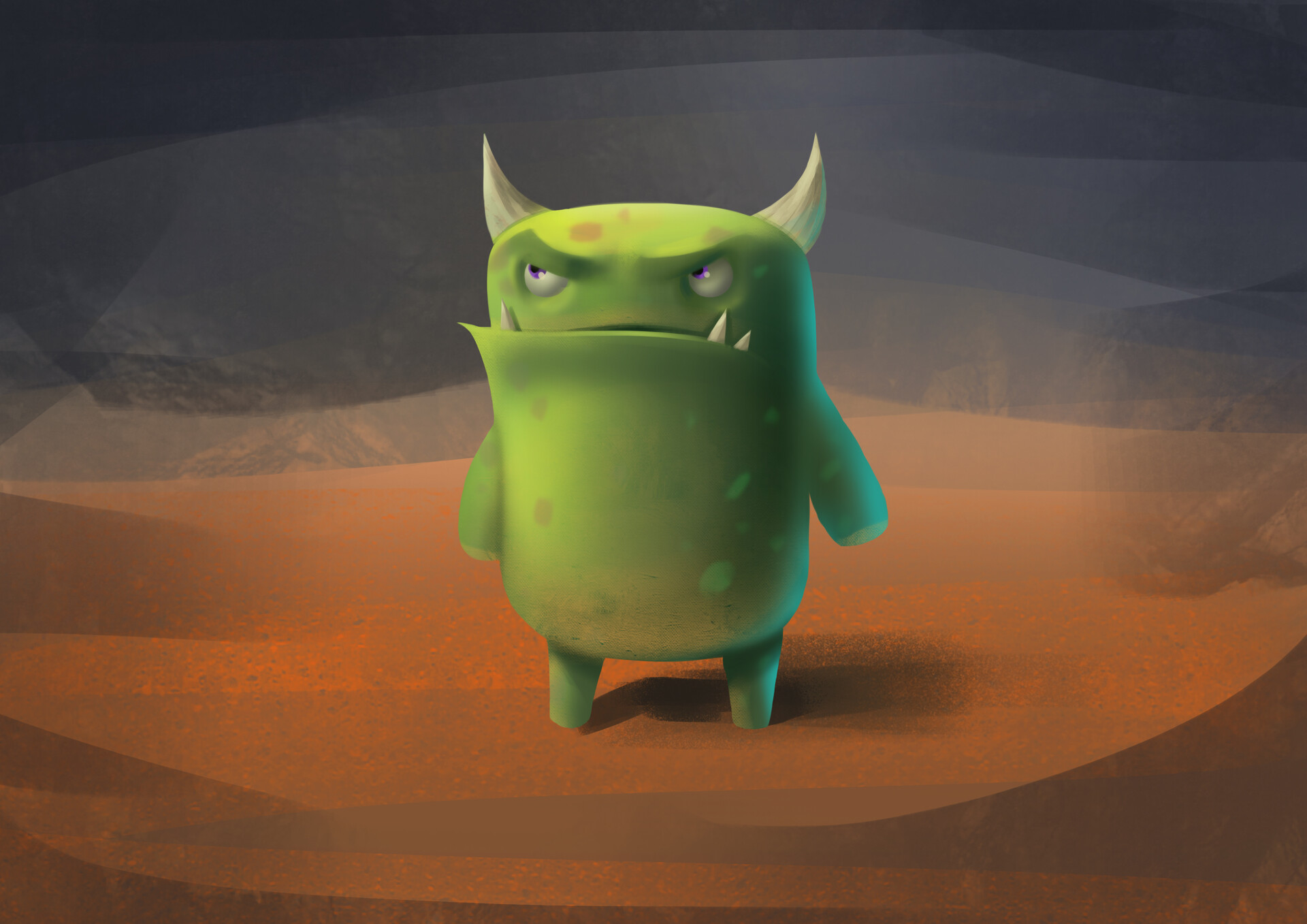 ArtStation - Exercice Monstre (Digital painting school )