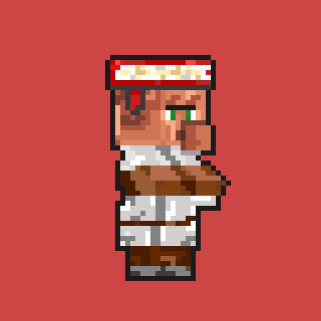 ArtStation - Librarian Villager pixelart.