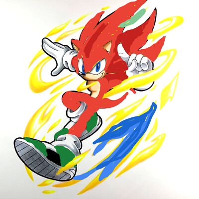 Cyan The Hedgehog And Sonic