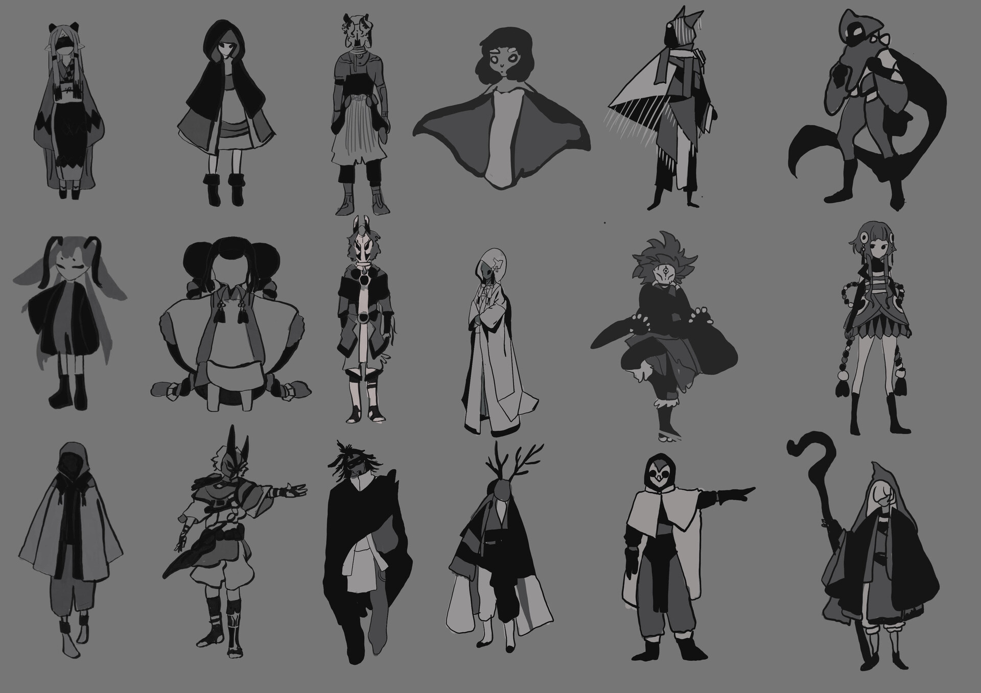 ArtStation - Character Thumbnail Sketches