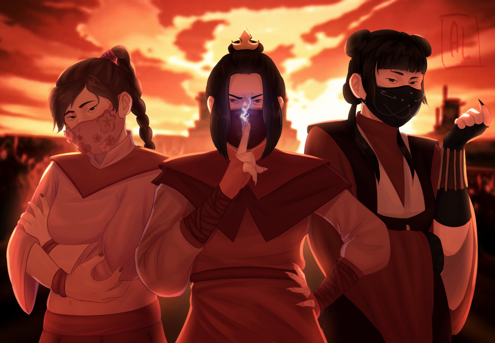 Artstation Fire Nation Girls Avatar The Last Airbender