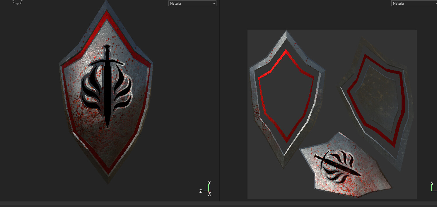 ArtStation - AIE Game Art- Year 1 Assignment 1- Create a Sword and Shield