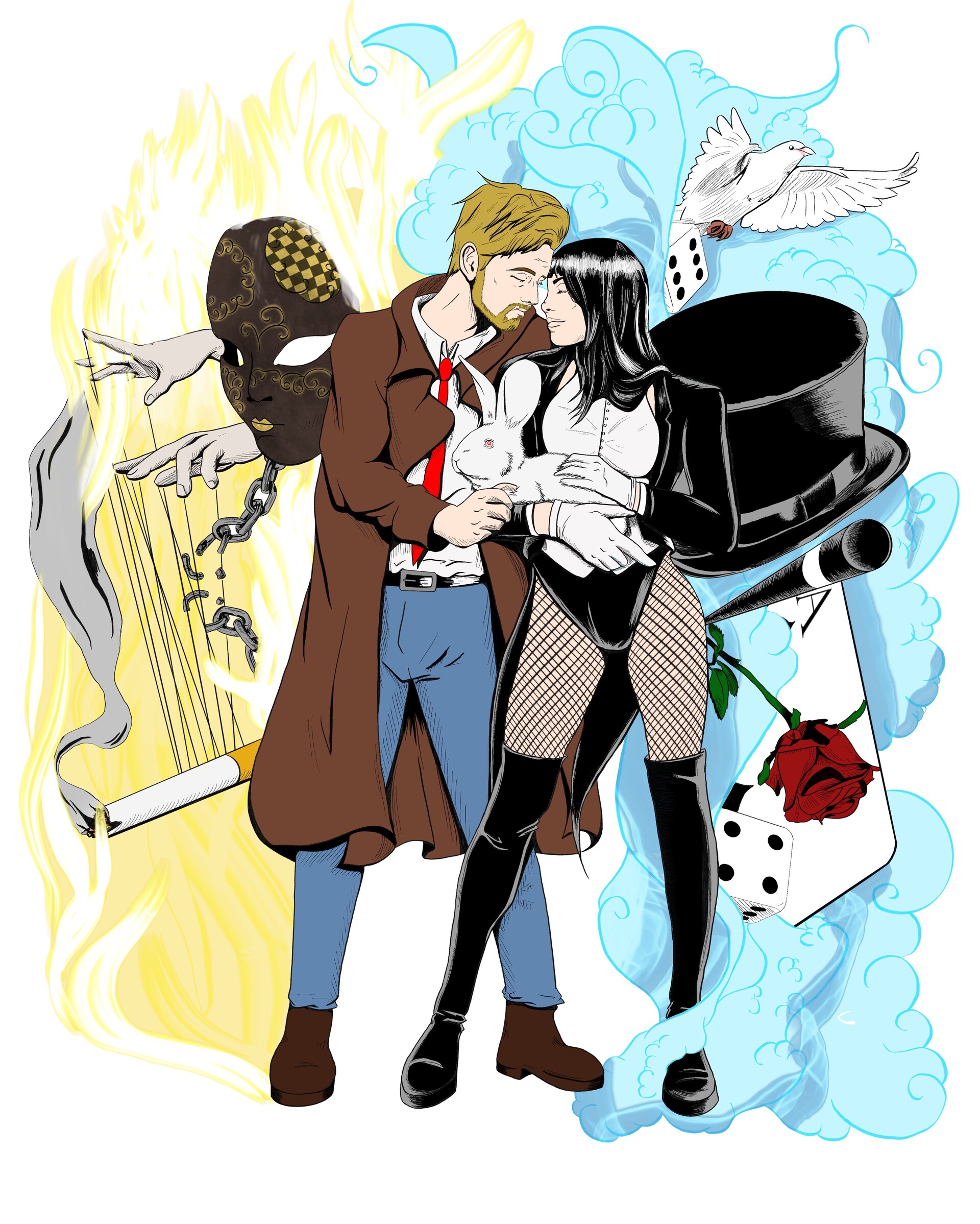 ArtStation - Zatanna and Constantine commission