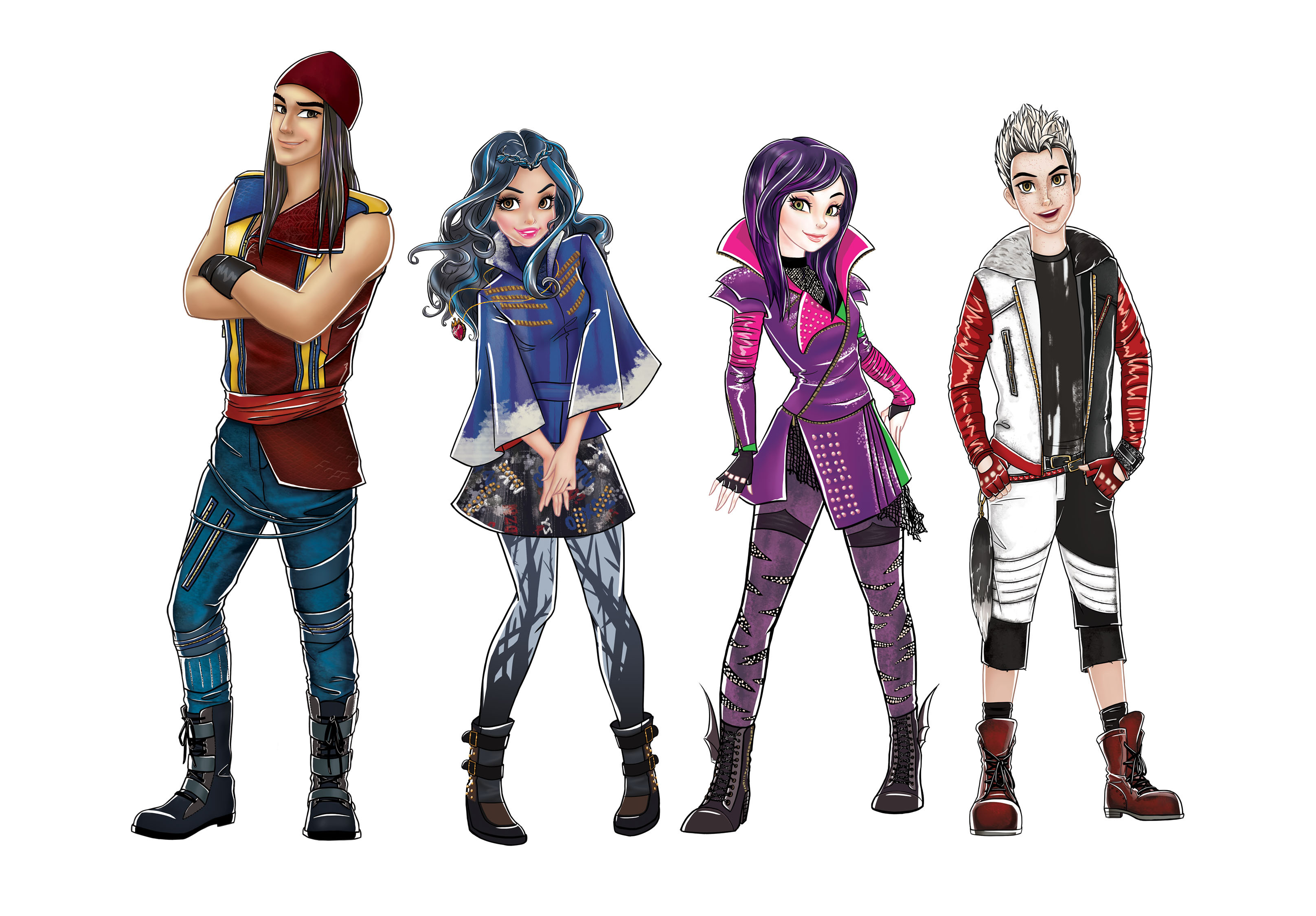 how to draw disney descendants characters