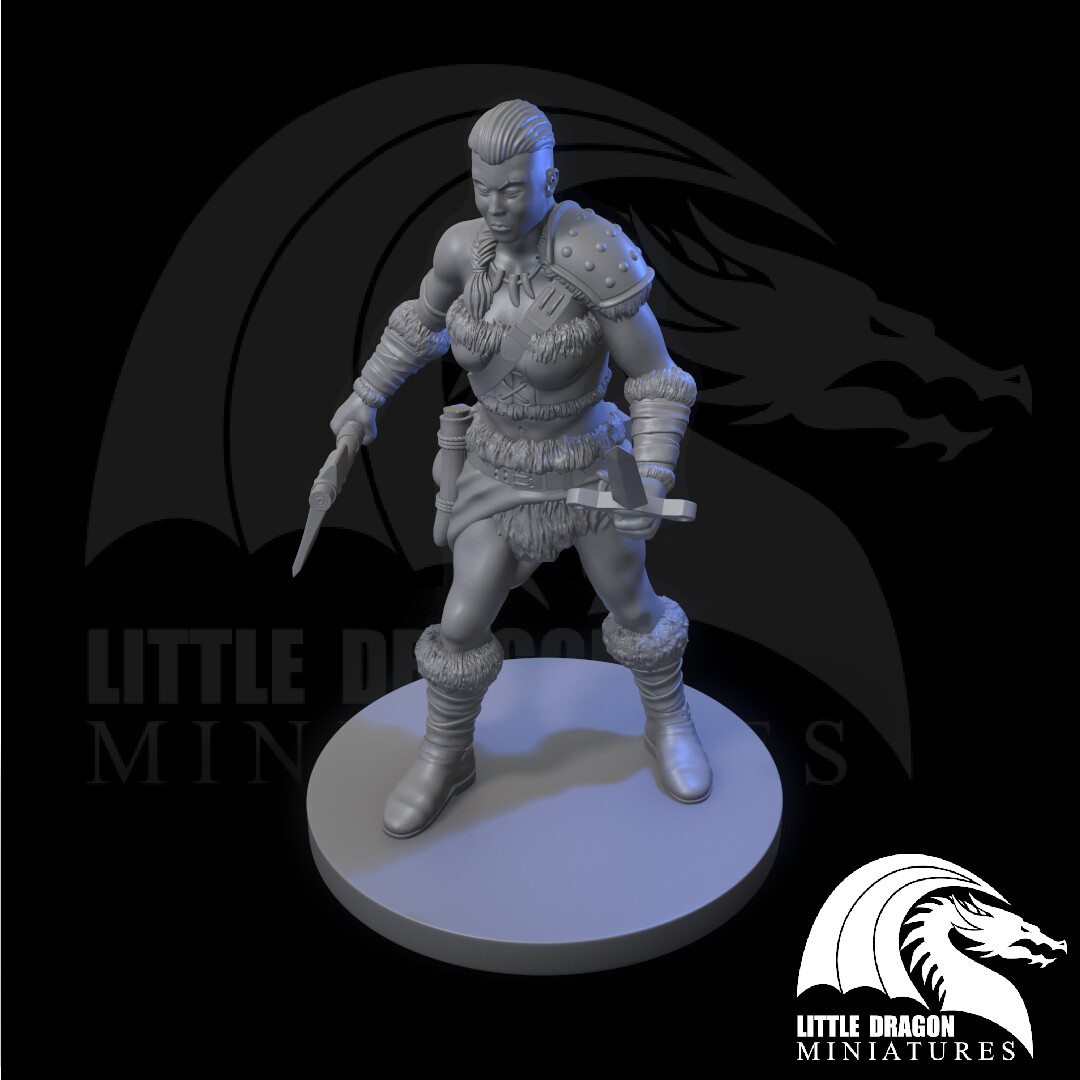 ArtStation - Barbarian Miniature
