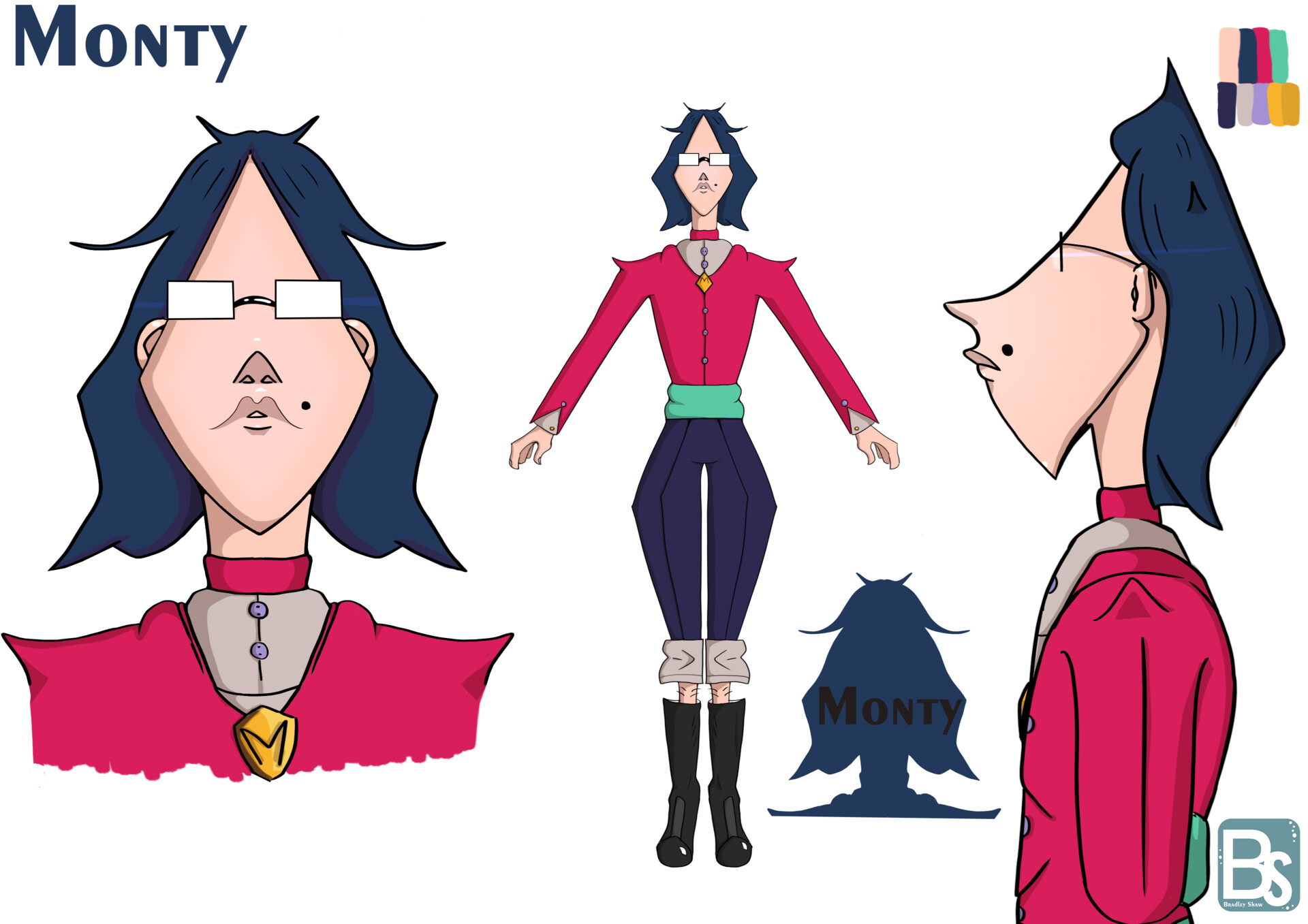 ArtStation - Monty character sheet