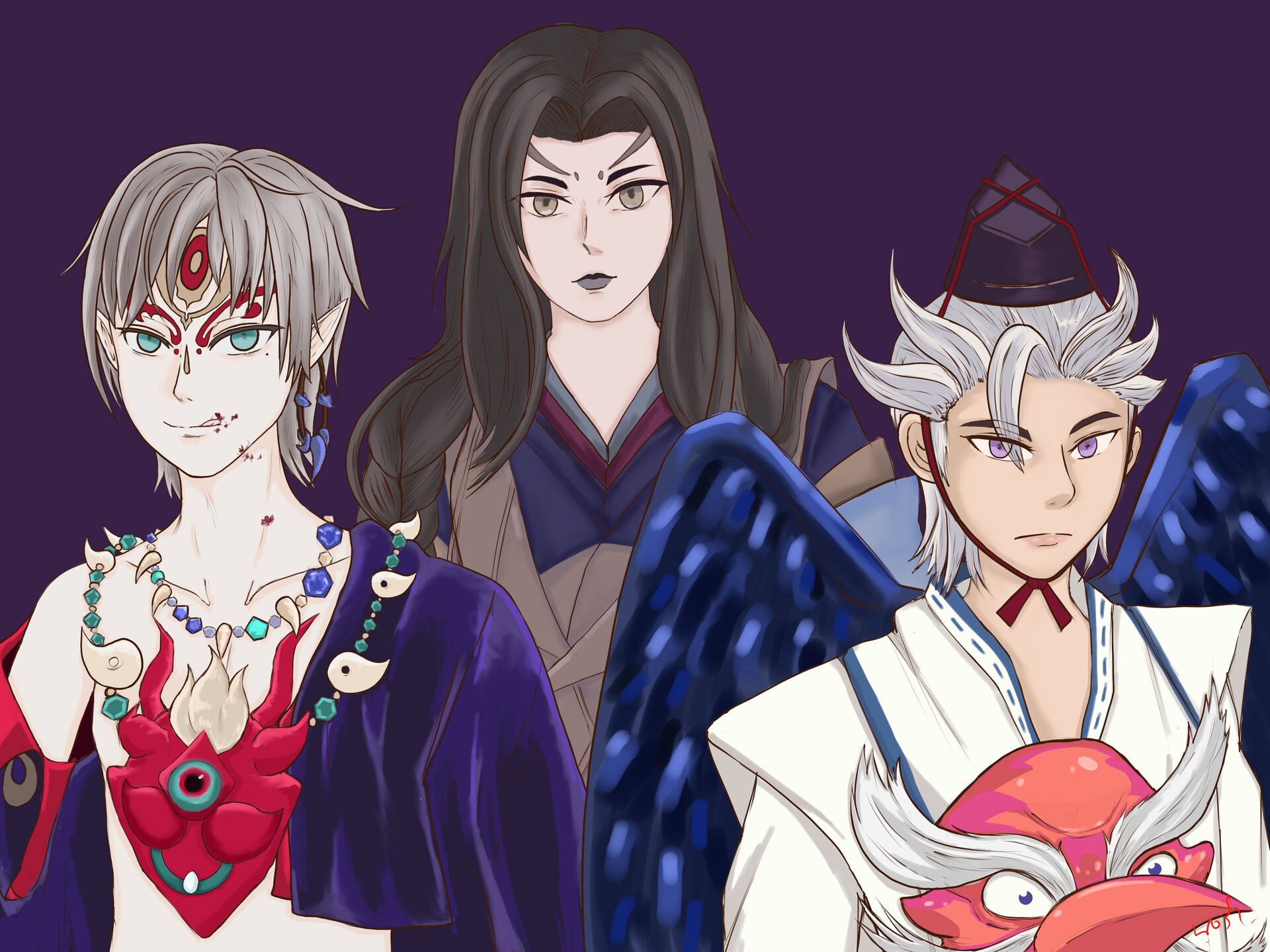 ArtStation - Onmyoji : Kidomaru, Orochi, Ootengu