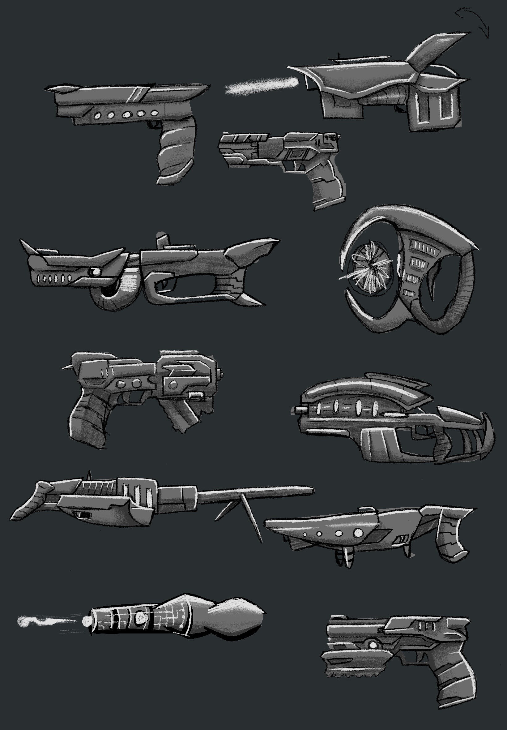 ArtStation - Futuristic Gun designs