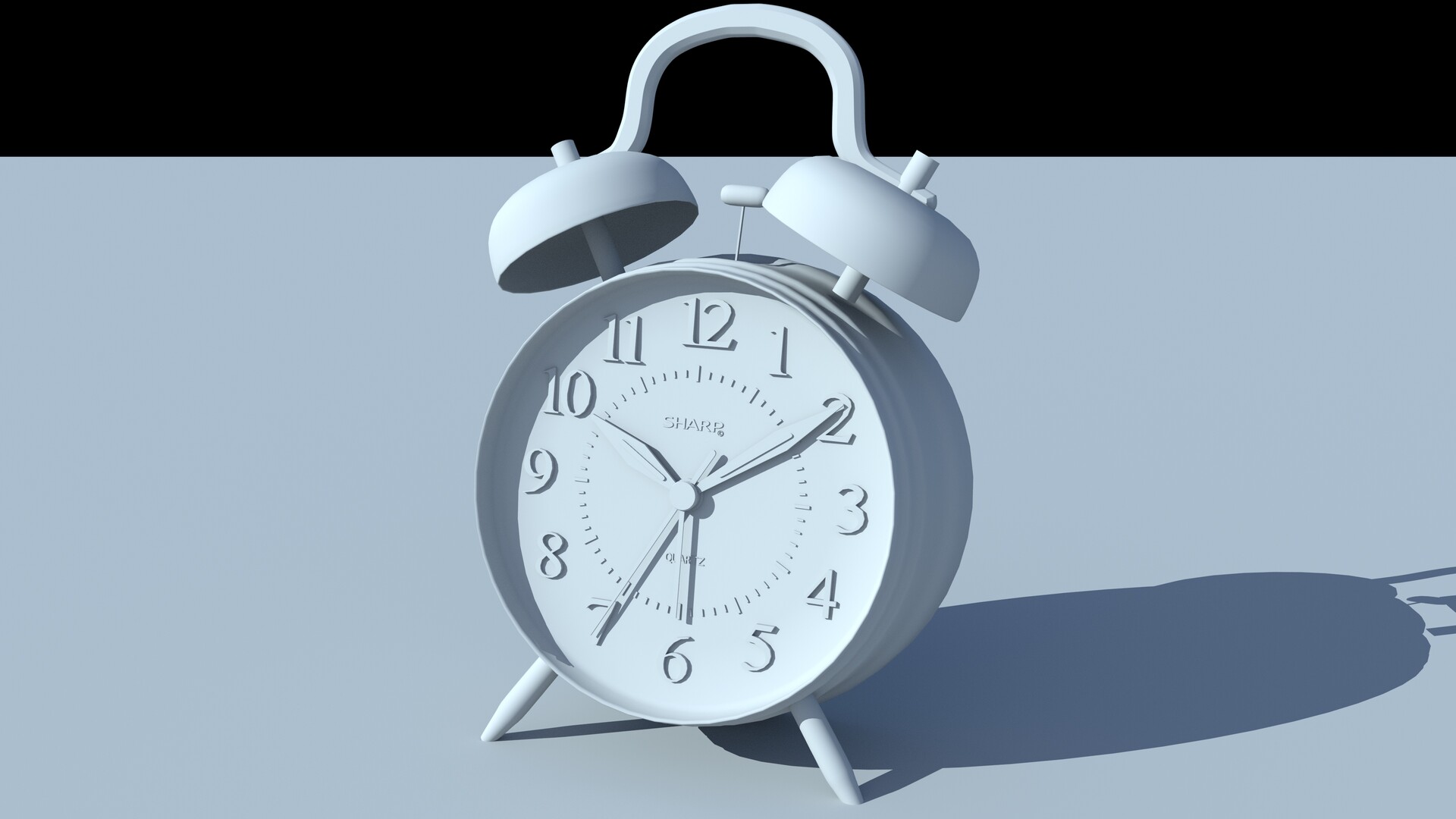 ArtStation - Twin bell Clock | Clay Render